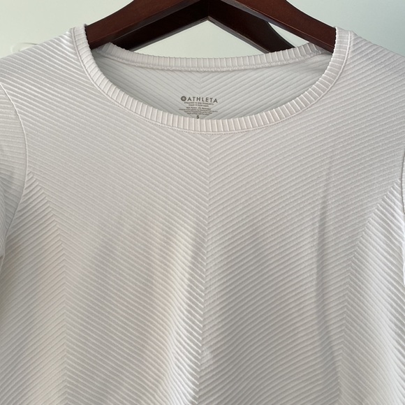 Athleta | Tops | Athleta White Stretch Long Sleeve Top Small | Poshmark